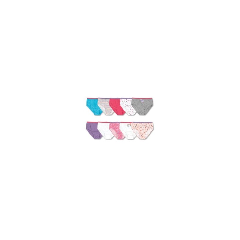 Hanes Girls Cotton Briefs 10 Pack